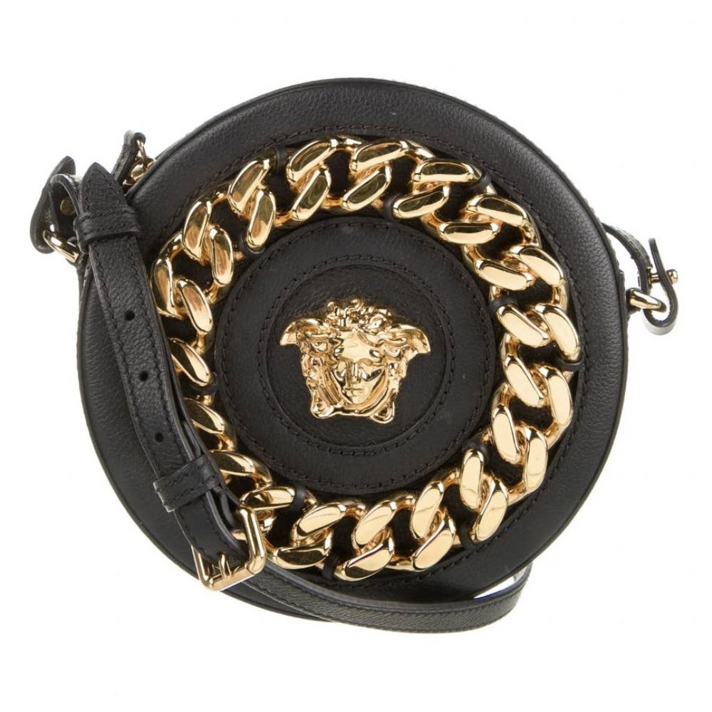 Versace Medusa Camera Bag La Chain Leather Disco Roun… - Gem